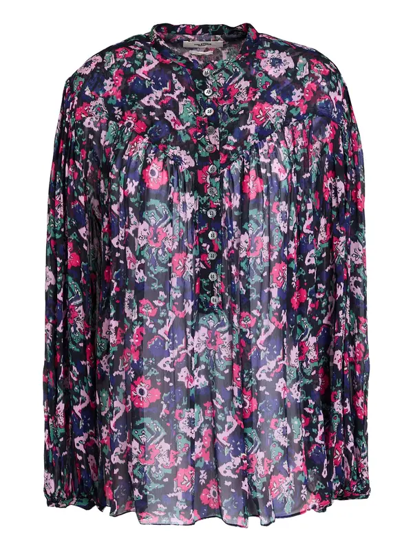 MARANT ETOILE Kiledia Floral-print Blouse - Black