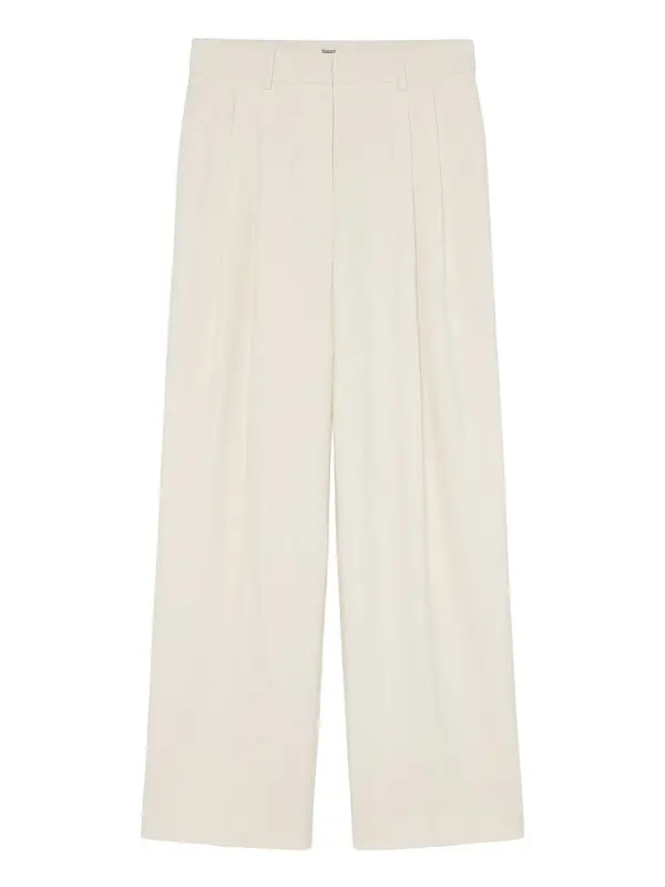 TOTEME Silk-cotton Cord Trousers - Meringue