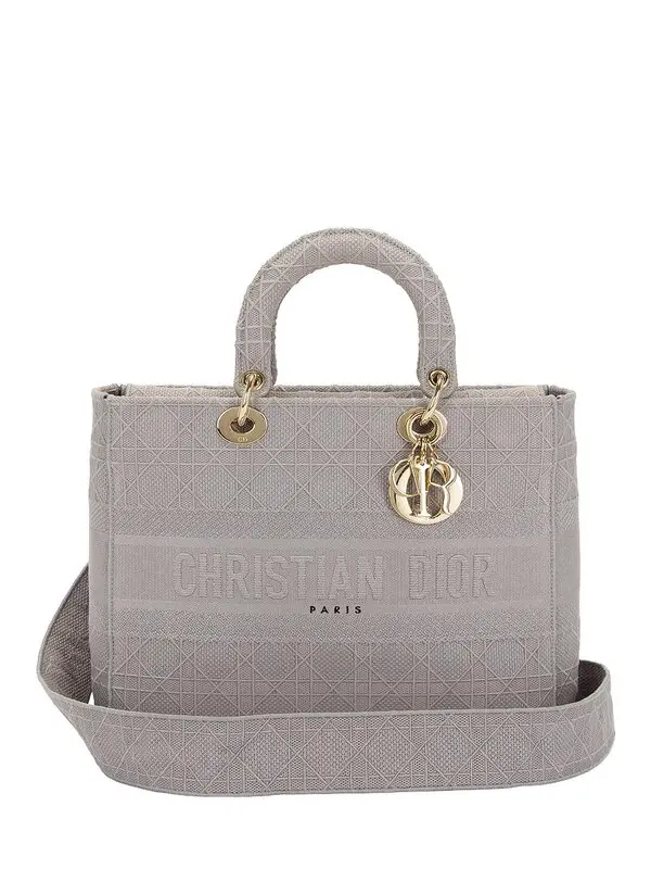 Dior Lady D-lite Handbag - Grey