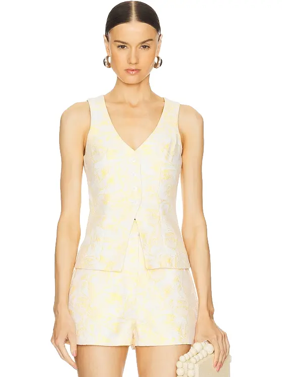 Amanda Uprichard Carnegie Vest - Electric Yellow