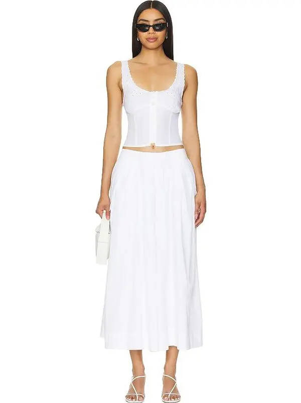 Free People Into You Eyelet Pant Set - White