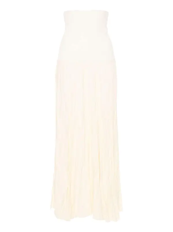 Johanna Ortiz Light Sound Crinkled Midi Skirt - Neutrals
