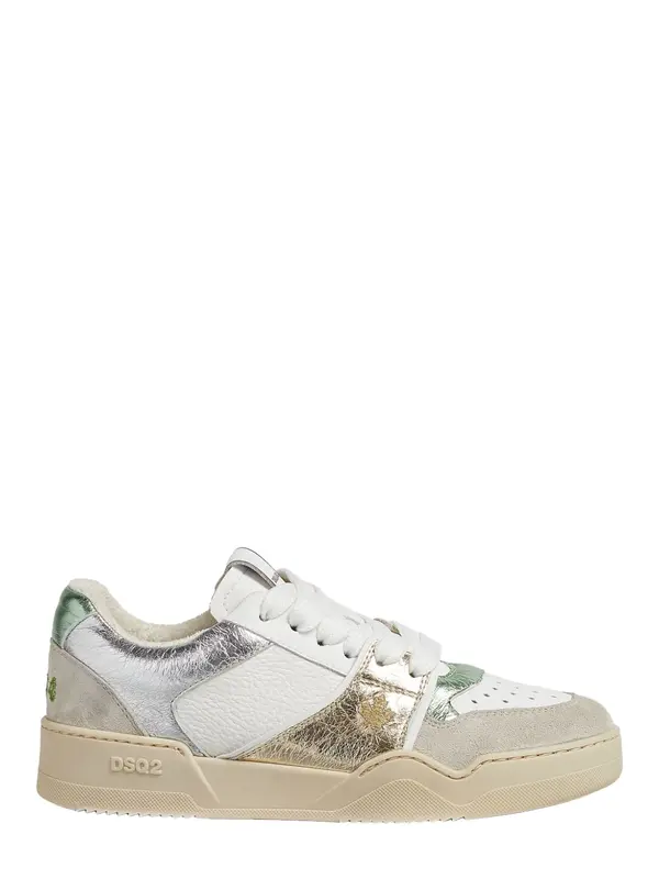Dsquared2 Spiker Leather Sneakers - White