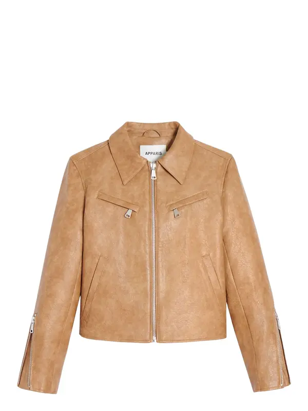 Apparis Shay Faux-leather Jacket - Brown