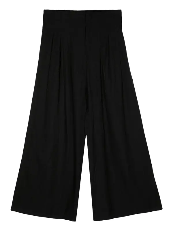 B+AB Wide-leg Cropped Trousers - Black