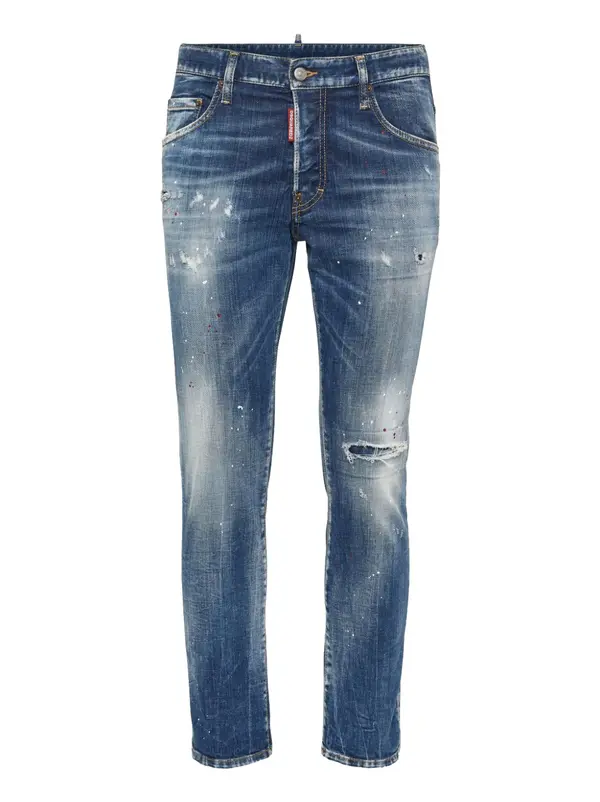 Dsquared2 Distressed Slim-cut Jeans - Blue