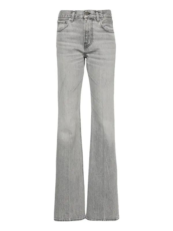 HAIKURE Flora Fog Mid-rise Flared Jeans - Grey