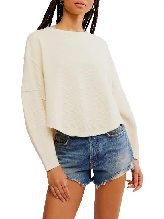 Free People Total Eclipse Oversize T-shirt - Ivory