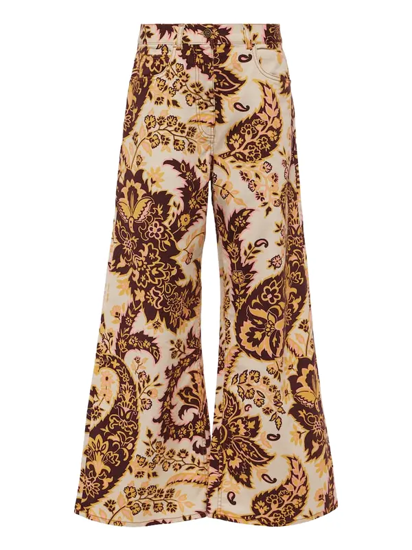 Etro Floral Wide-leg Jeans - Multicoloured