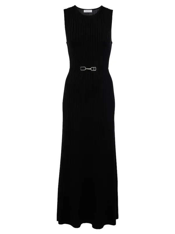 Gabriela Hearst Meier Wool And Cashmere Maxi Dress - Black