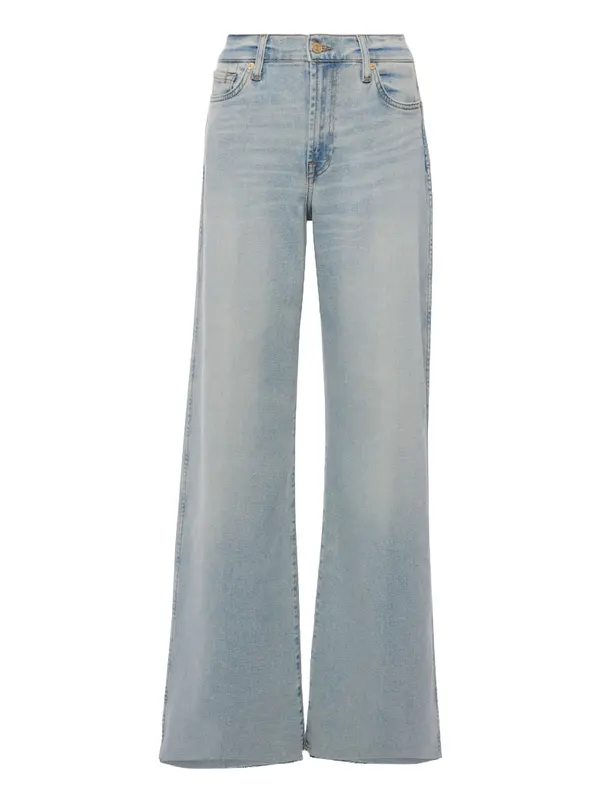 7 For All Mankind Lotta High-rise Wide-leg Jeans - Blue