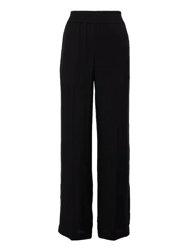 Victoria Beckham Gathered Pajama Pants - Black