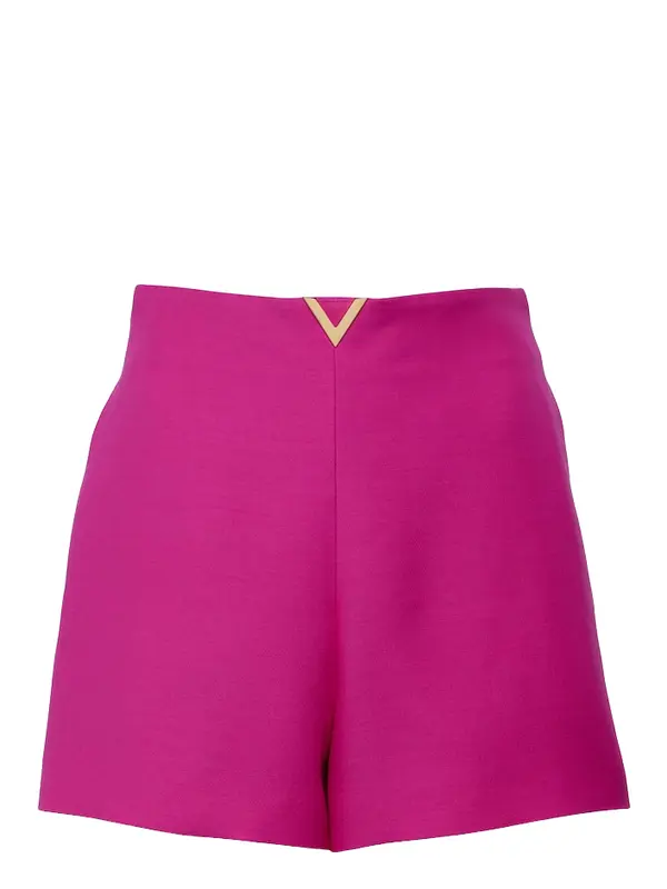 Valentino Garavani Vgold Crepe Couture Shorts - Pink