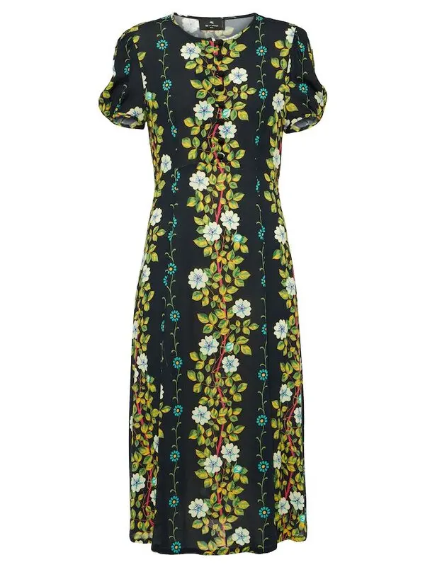 Etro Floral Midi Dress - Multicoloured