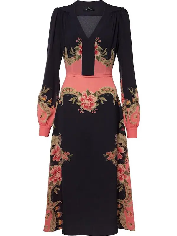 Etro Floral Midi Dress - Multicoloured