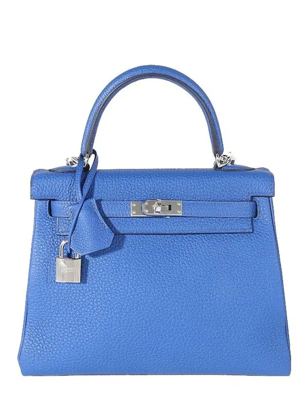 HERMES Kelly 25 Retourne Handbag - Blue