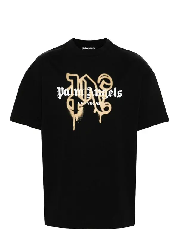 Palm Angels Las Vegas Monogram-print T-shirt - Black