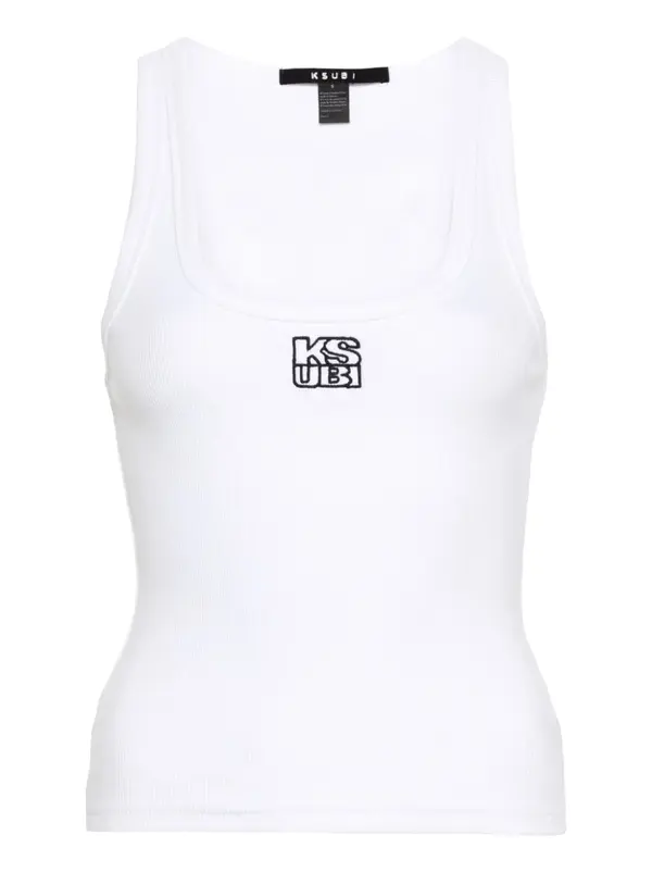 Ksubi Origin Ribbed Tank Top - White