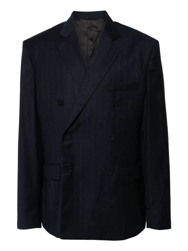 424 Single-breasted Virgin Wool-blend Blazer - Blue