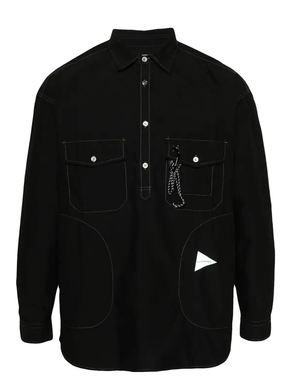 AND WANDER Cordura® Typewriter Shirt - Black