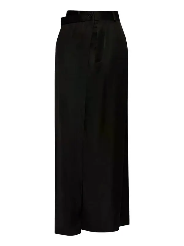MAISON MARGIELA Satin Maxi Skirt - Black