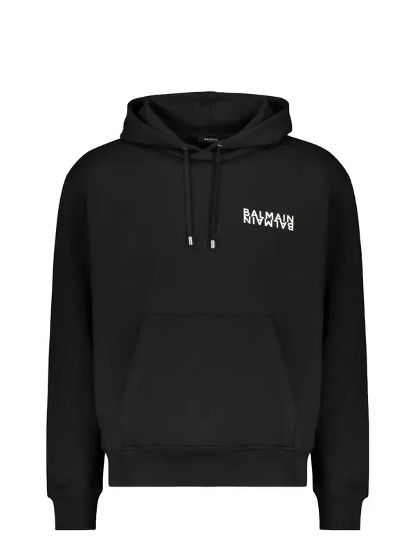 Balmain Logo Hoodie - Black
