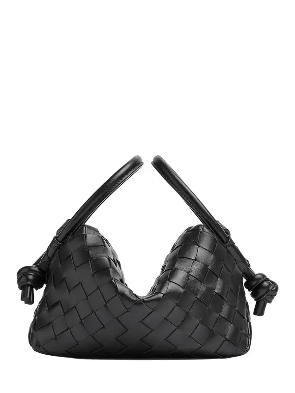 BOTTEGA  VENETA Bottega Veneta Top Handle Loop Cross-body Bag - Black