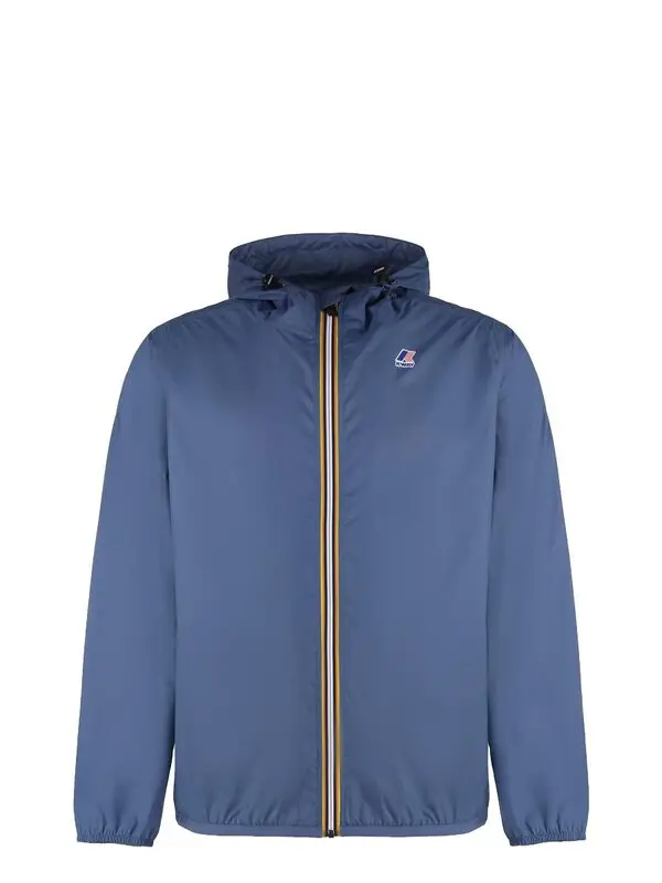 K-WAY Le Vrai 3.0 Claude Hooded Nylon Jacket - Blue