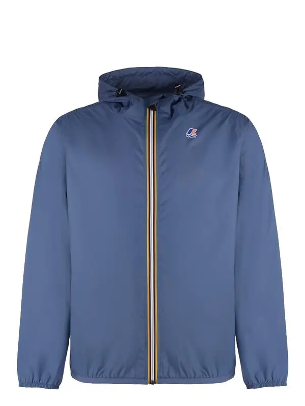 K-WAY Le Vrai 3.0 Claude Hooded Nylon Jacket - Blue
