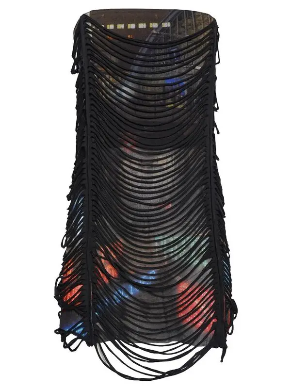 Jean Paul Gaultier X Shayne Oliver Slashing 3d Mini Dress - City Print