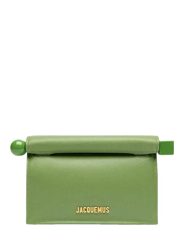 Jacquemus La Petite Pochette Rond Carre Clutch - Green