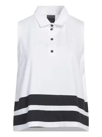 RRD Striped Sleeveless Polo Shirt - White
