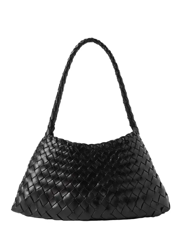 Dragon Diffusion Rosanna Mini Woven Leather Tote - Black