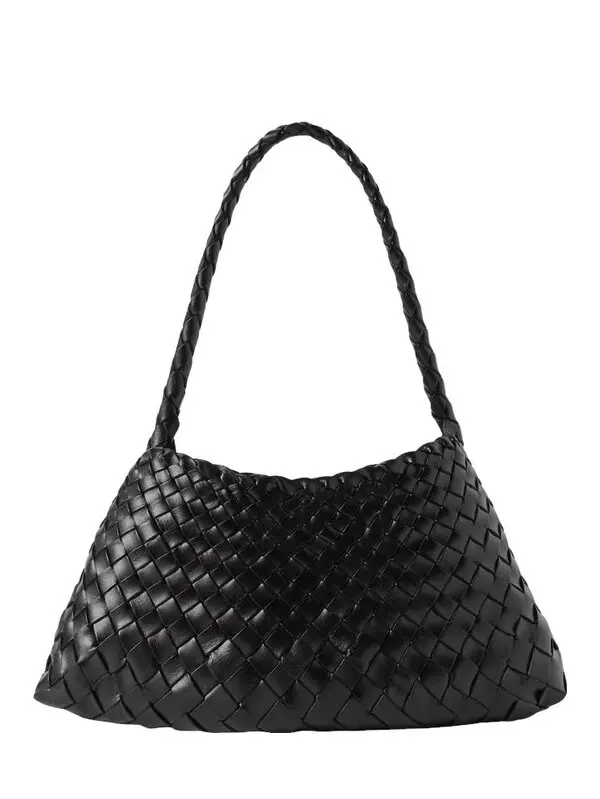 Dragon Diffusion Rosanna Mini Woven Leather Tote - Black