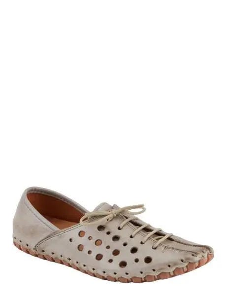 SPRING STEP SHOES Moonwalk Perforated Leather Shoe - Grey