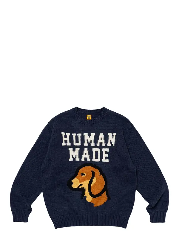 HUMAN MADE Dachs Knit Sweater - Blue