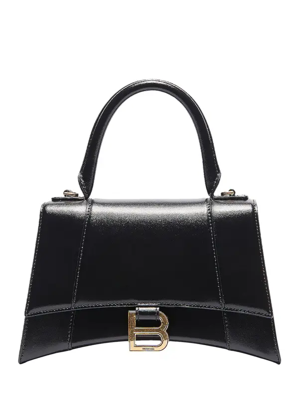 Balenciaga Hourglass Small Top Handle Bag - Black