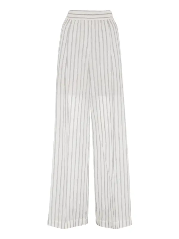 Brunello Cucinelli Pinstriped Trousers - Grey