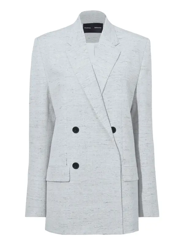 Proenza Schouler Hadley Mélange-effect Blazer - Grey
