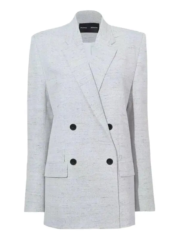 Proenza Schouler Hadley Mélange-effect Blazer - Grey
