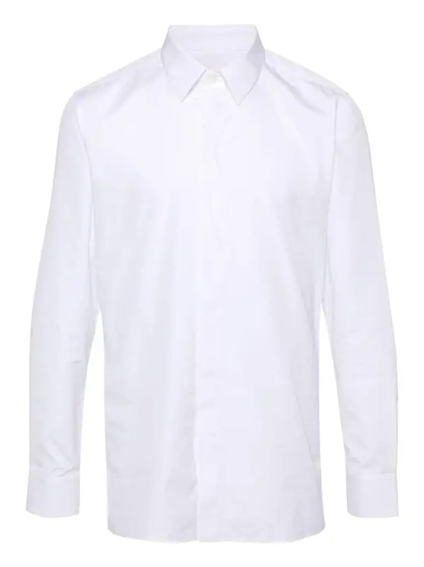 Givenchy 4g-embroidery Poplin Shirt - White