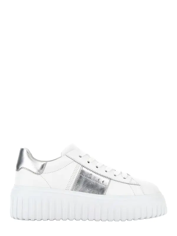 Hogan H-stripes Lace-up Sneakers - White