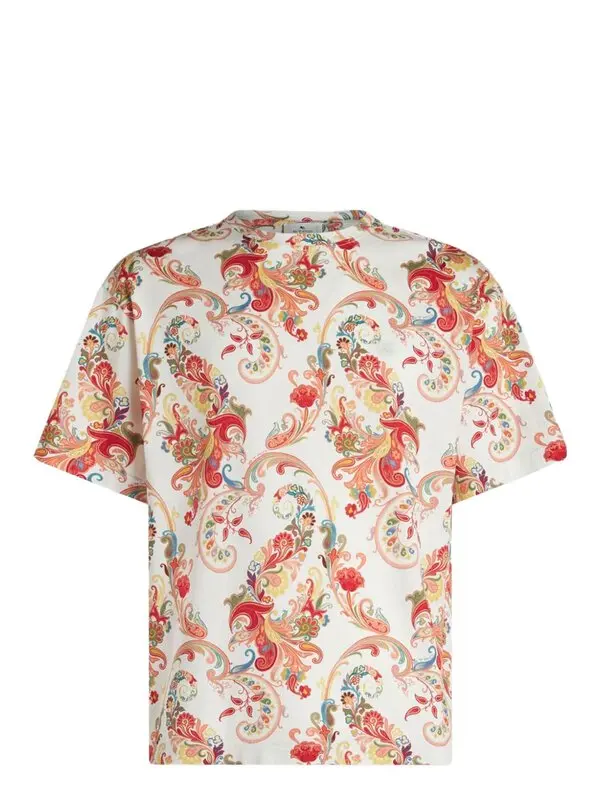 Etro Paisley-print Cotton T-shirt - White