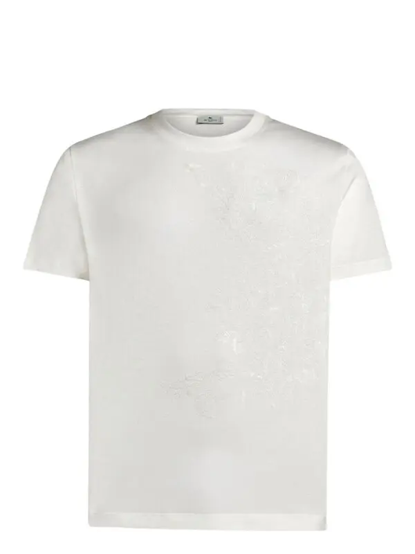 Etro Embroidered-design Cotton T-shirt - White