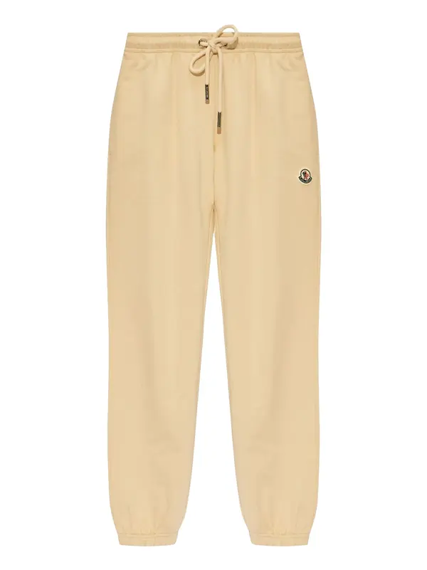 Moncler Logo-patch Cotton Track Pants - Neutrals