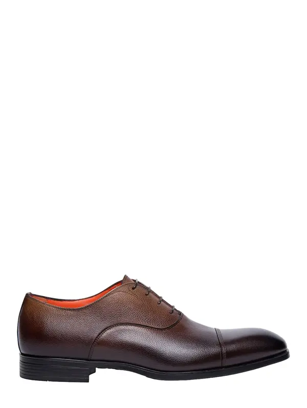 Santoni Gradient-effect Leather Oxford Shoes - Brown