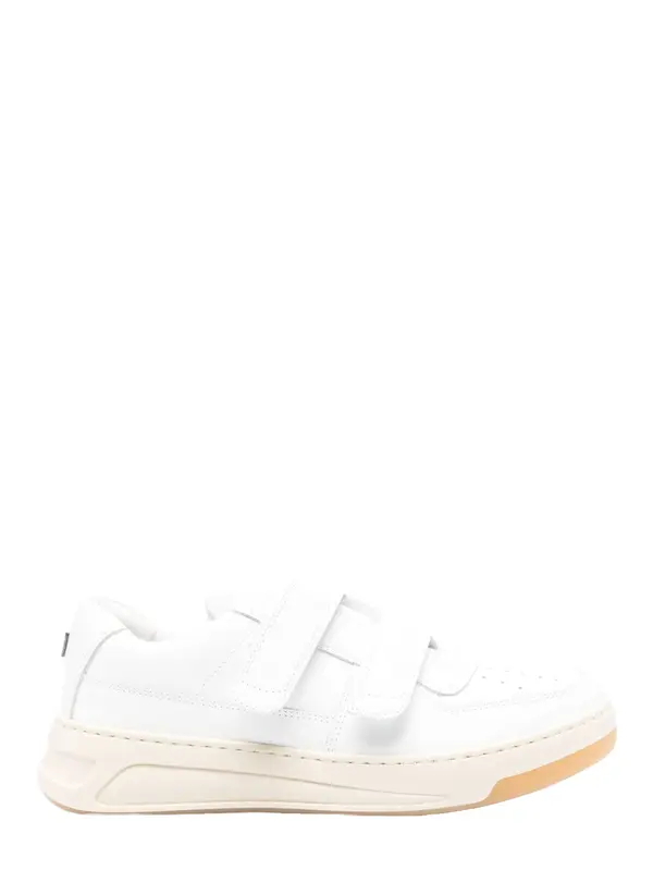 Acne Studios Logo-plaque Leather Sneakers - White