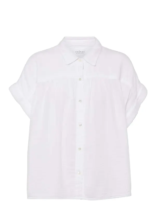 Velvet By Graham & Spencer Julieta Cotton Blouse - White
