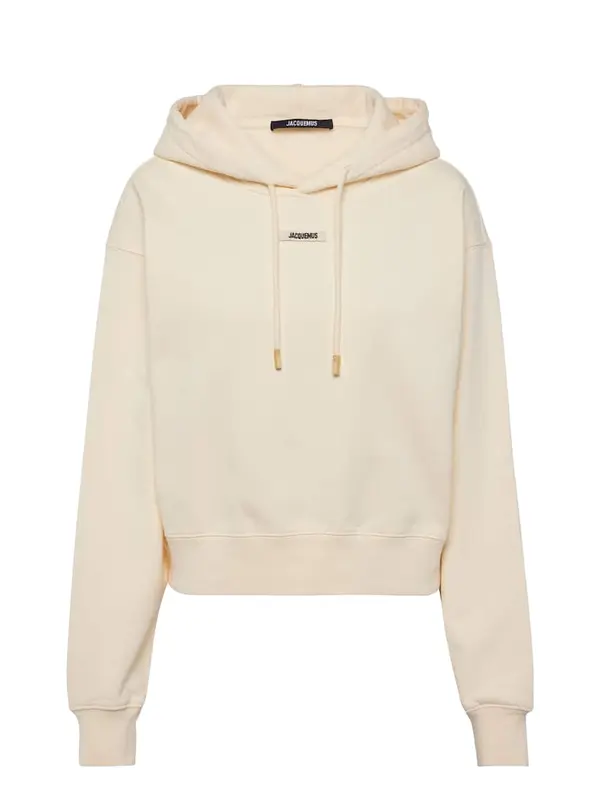 Jacquemus Le Hoodie Gros Grain Cotton Hoodie - Beige