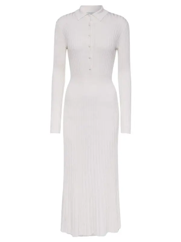 Gabriela Hearst Ardor Silk And Cashmere Maxi Dress - White